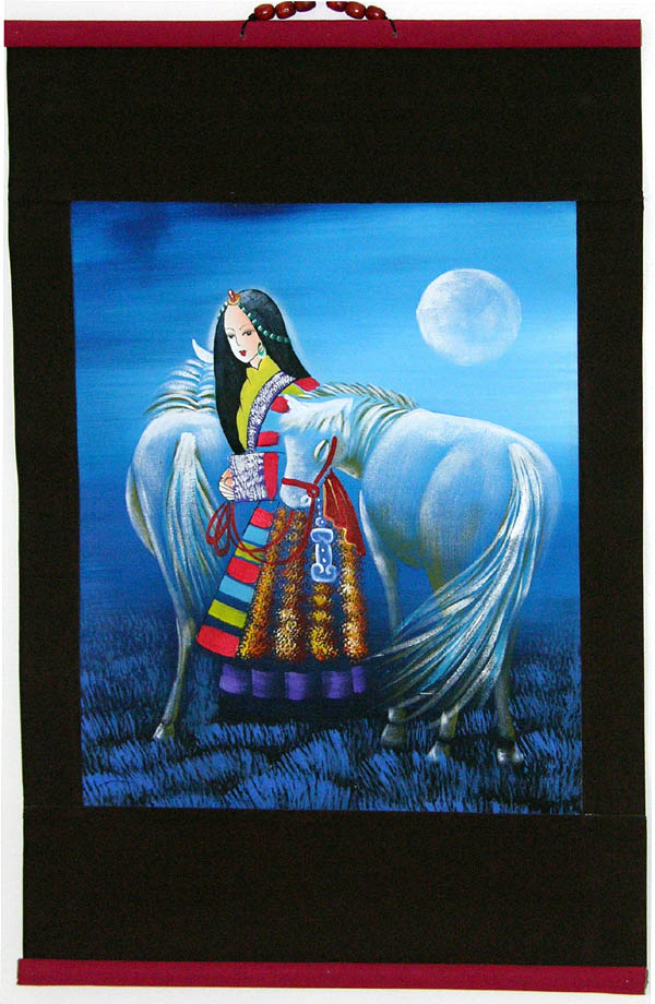 Original Chinese Heavy Color Paintings, Oriental arts, Asian Arts